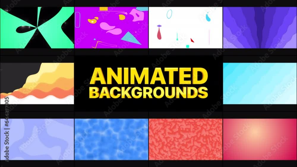 Animated Backgrounds Motion Graphics Pack is a colorful animated pack ...