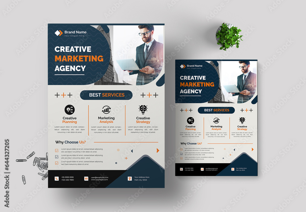 Marketing Flyer Design Stock Template | Adobe Stock