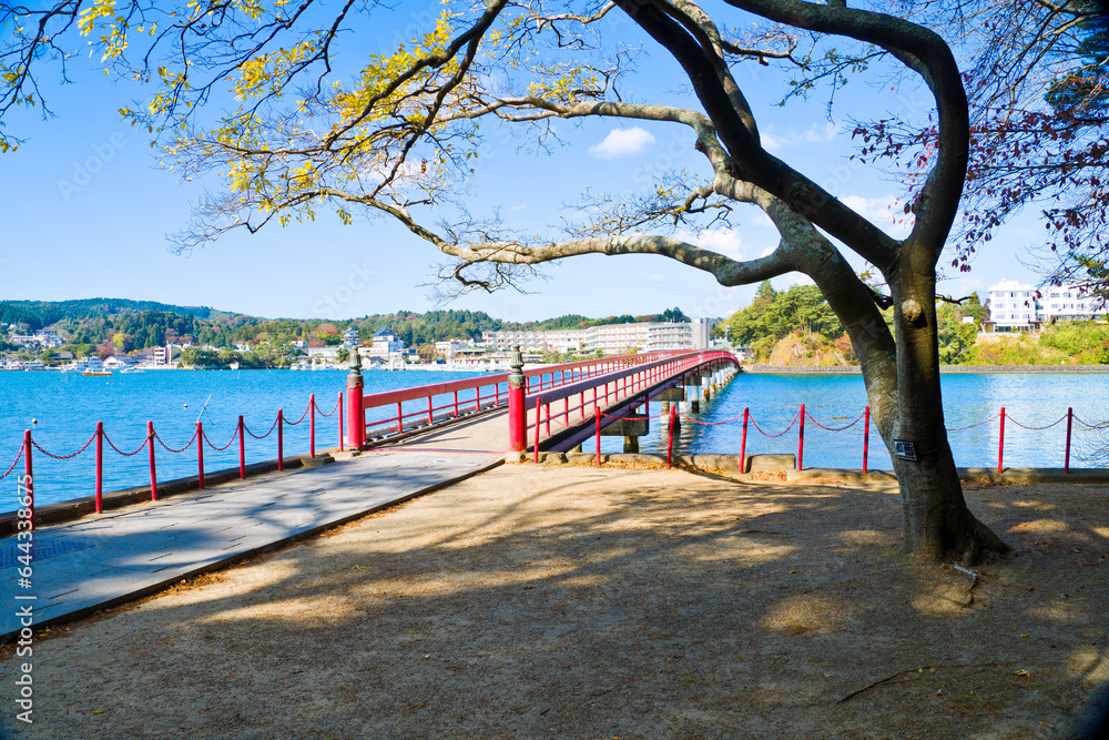 Fukuura Island with Fukuura Bridge in the famous Matsushima Bay in ...