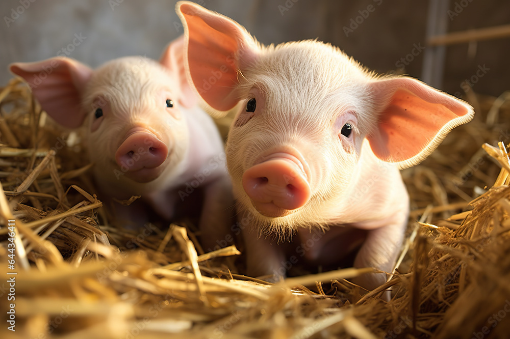 Bucolic Beauty Pigs in a Rustic Barn, Embracing the Charm of Farm Life ...