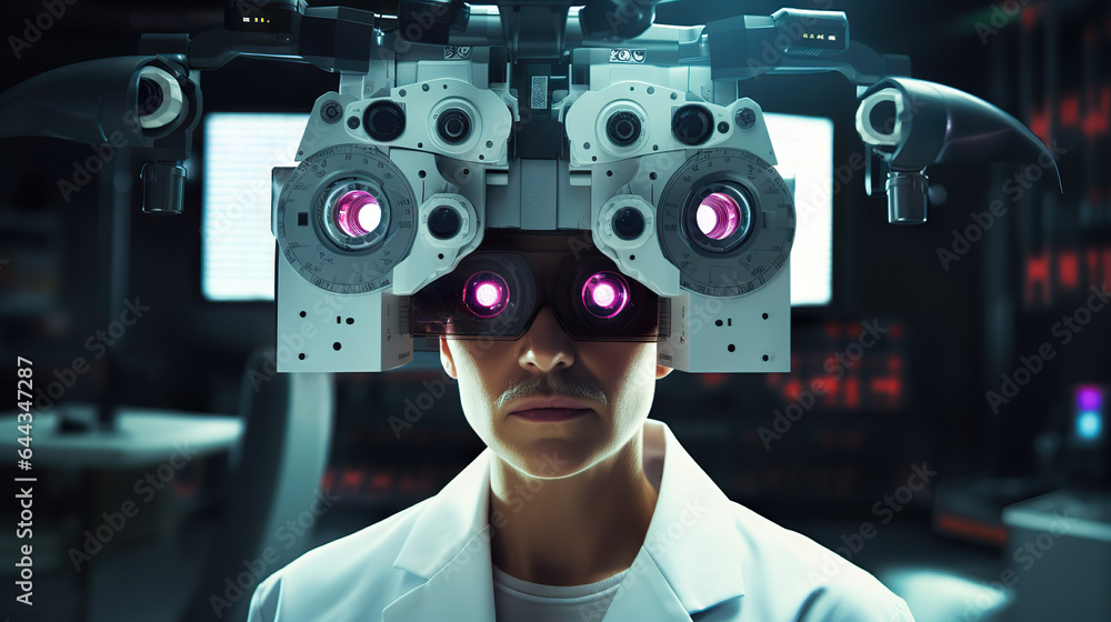 Cutting-Edge Eye Care Innovative Ophthalmoscope Research in a Modern ...