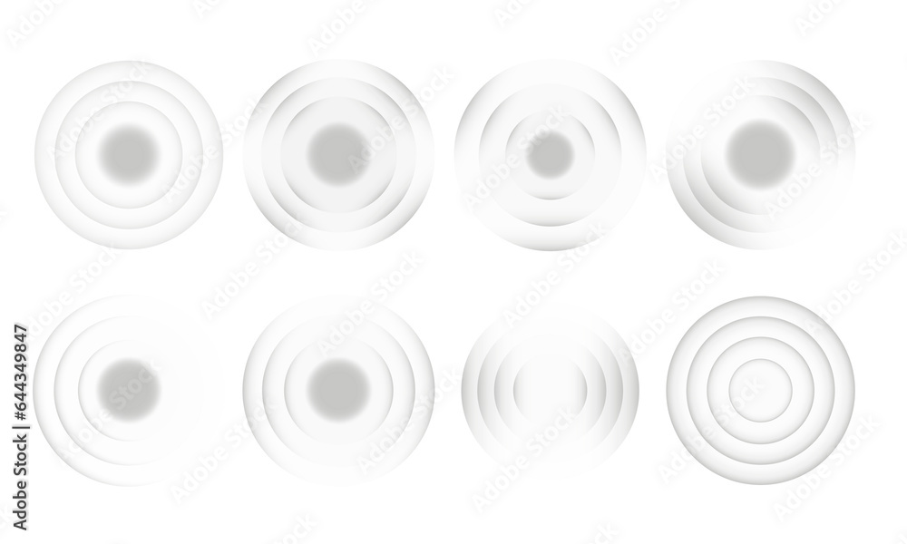 Transparent sound waves set. Sonic resonance, radio frequency, energy ...