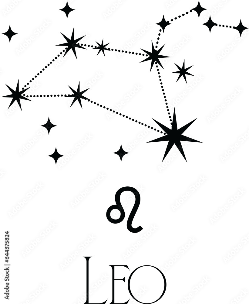 Leo Zodiac constellations with stars, astrology, astronomy spiritual ...