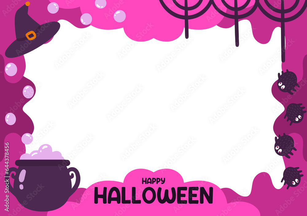 Halloween Frames Border Pumkin Cat Ghost House Candy Witch Treat or ... Halloween Frames Border Pumkin Cat Ghost House Candy Witch Treat or ...