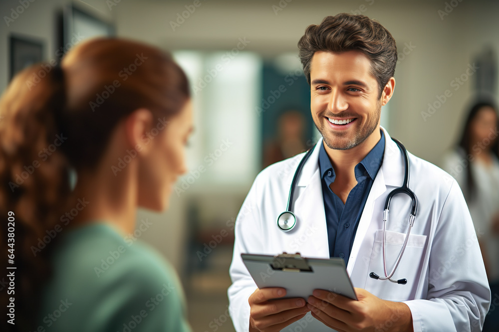 Empathetic male Doctor Engages in a Heartfelt Conversation with a ...