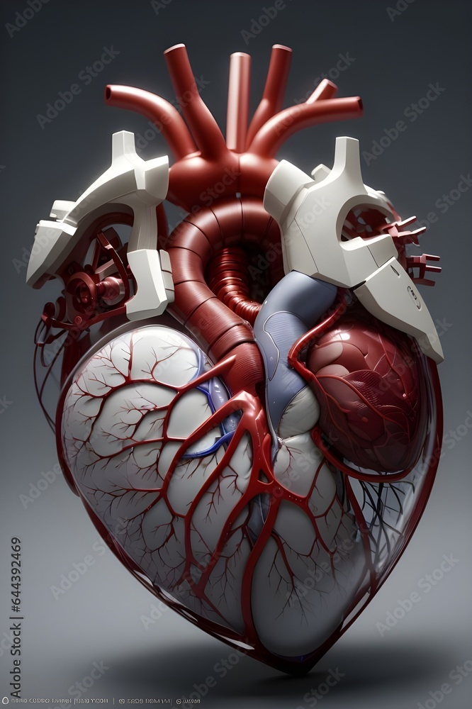 Pulsating Marvel Hyperrealistic Human Heart by Generative AI Stock ...