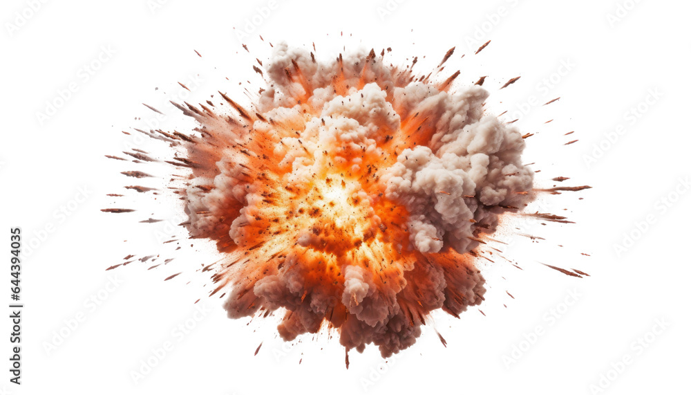 explosion isolated on transparent background cutout Stock Illustration ...