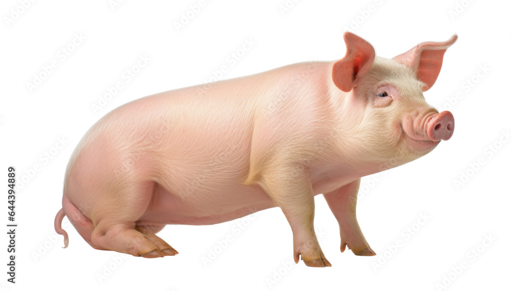 pig isolated on transparent background cutout Stock Illustration ...