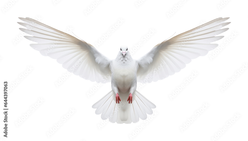 white dove flying isolated on transparent background cutout Stock Photo ...
