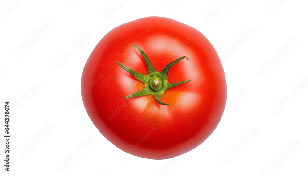 tomato top view isolated on transparent background cutout Stock Photo ...