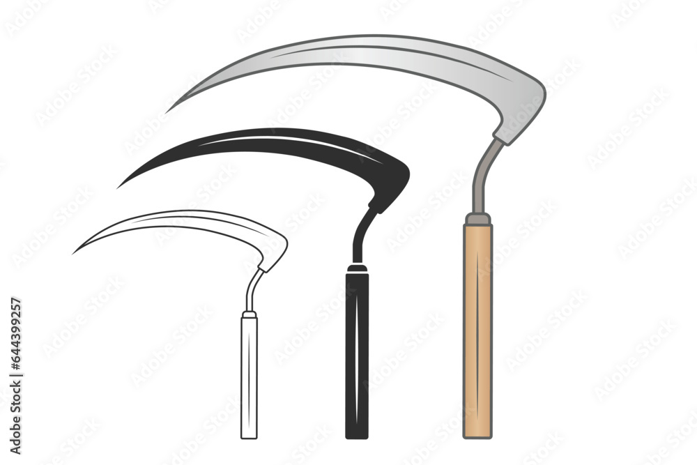 Sickle Vector, Sickle Clipart, Sickle Outline, Sickle Silhouette Vector ...