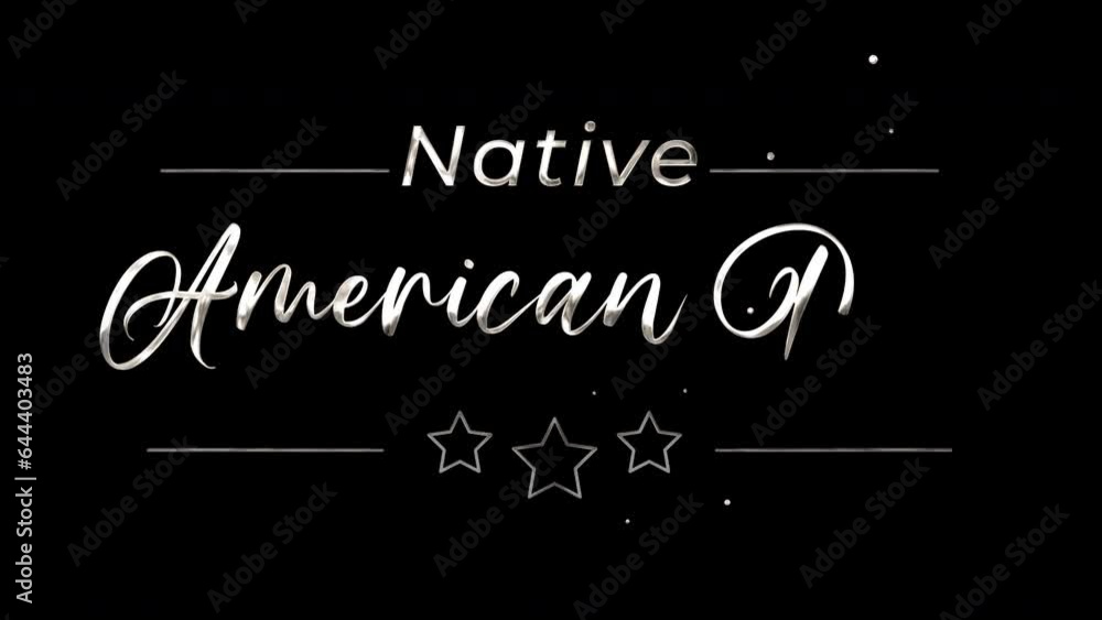 Native American Day Text Animation. Ink Drop Word Text animation in ...