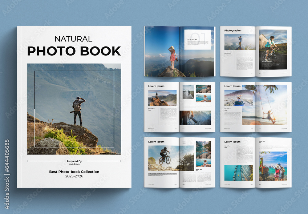 Natural Photobook Template Stock Template | Adobe Stock