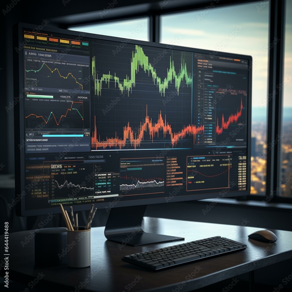 data visualization touch screen workspace forex stats stcks information ...