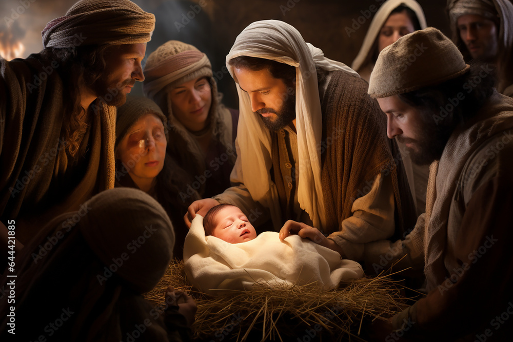 Nativity Scene With Mary And Joseph | Mary And Joseph With Jesus ...