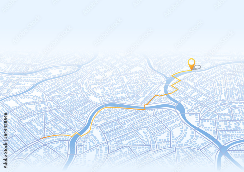 Isometric detailed view of city. Decorative graphic tourist map. Top ...