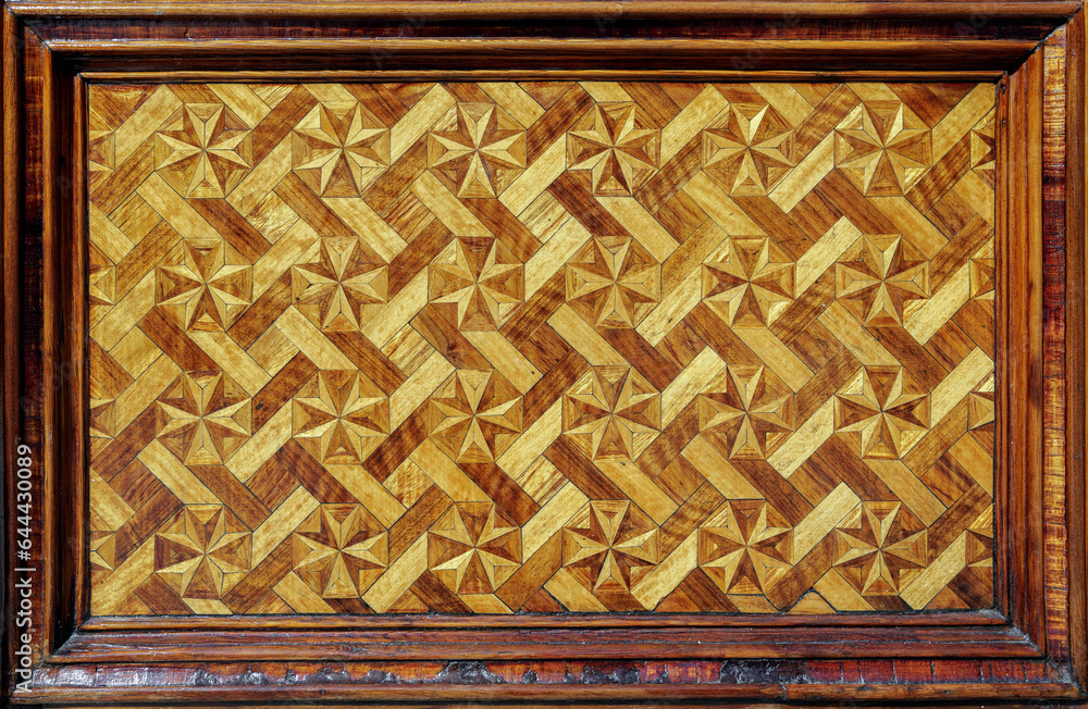 Wooden panel decorated with a Cross of Malta pattern, from Order of ...
