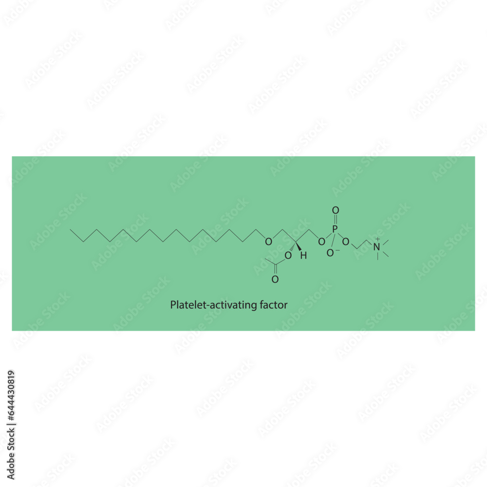 Structure of PAF (Platelet activating factor) biomolecule, skeletal ...