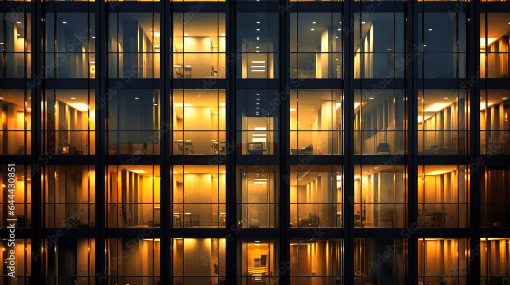 Stockfoto Office building lights turning on and off in patterns | Adobe ...