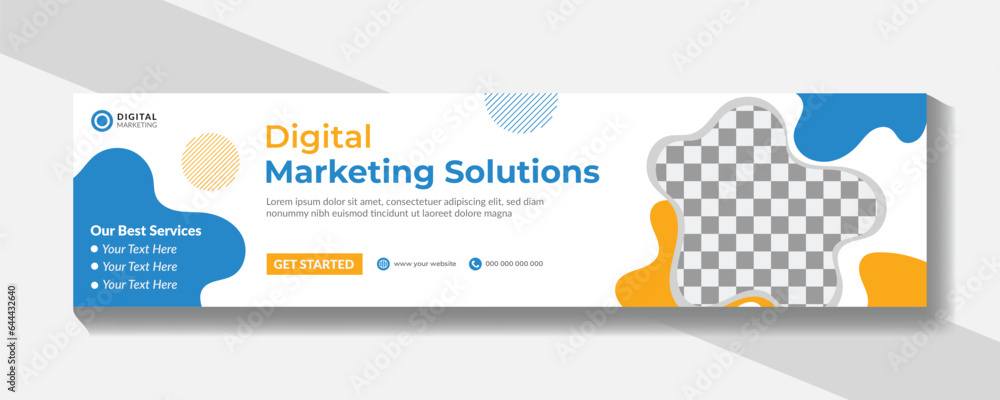 Corporate business linkedin banner design with geometric shapes. Banner ...