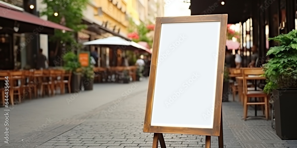 AI Generated. AI Generative. Shop restaurant cafe billboard mock up ...