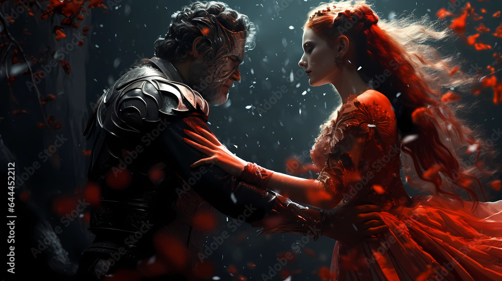 Hades kidnapping Persephone Stock Illustration | Adobe Stock