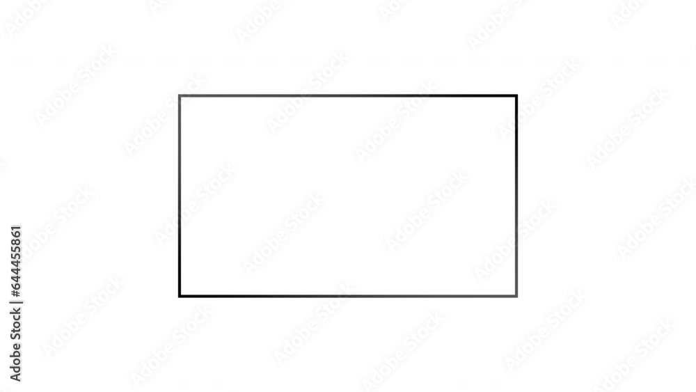 Animation of a black rectangle on white background Stock Video | Adobe ...