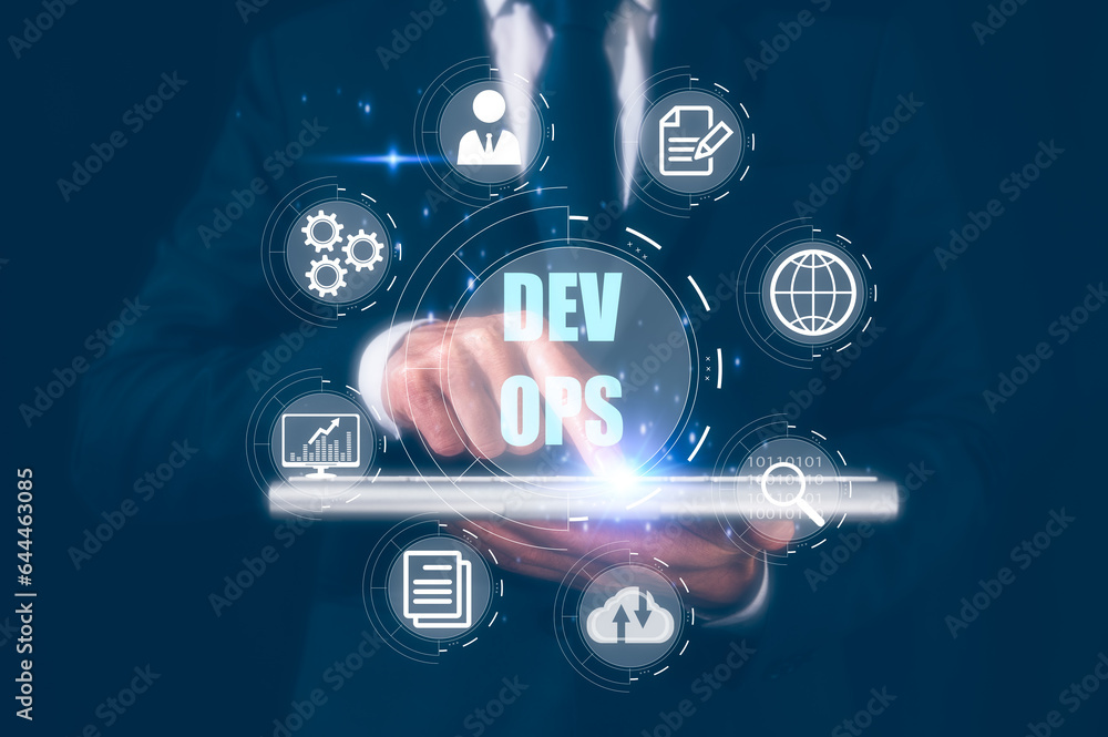 Devops Concept Software Development And It Operations Agile Programming Engineer Using