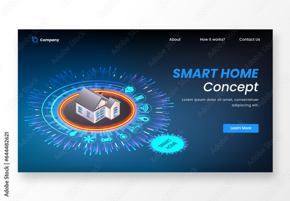 Responsive Landing Page Design with Smart Home Automation System on ...