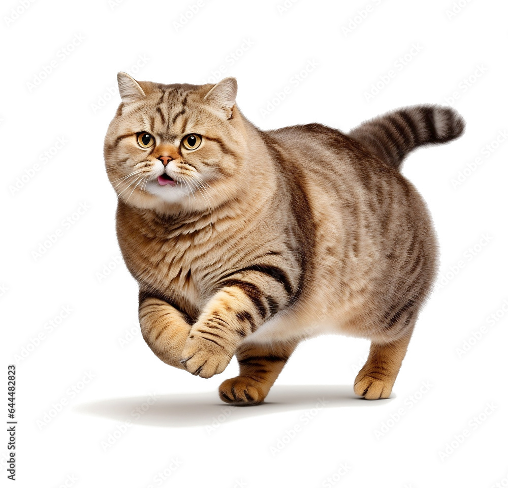 cute fat cat on a transparent background (png) for decorating the ...
