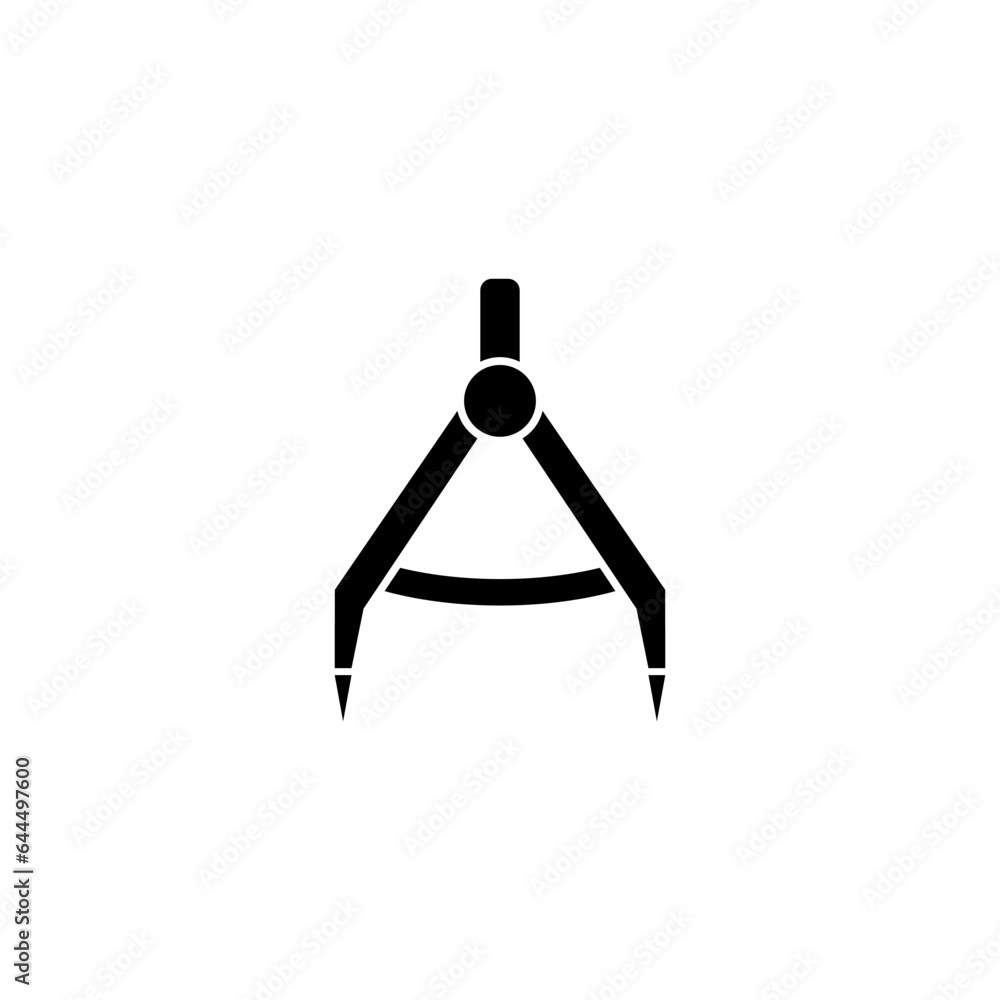 Architect Divider, Surveyor, Geometry and Engineer Tool. Flat Vector ...