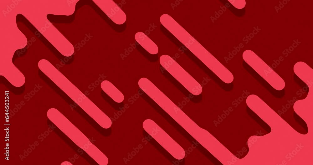 Seamless looped animated floating shape. motion graphics animated red ...