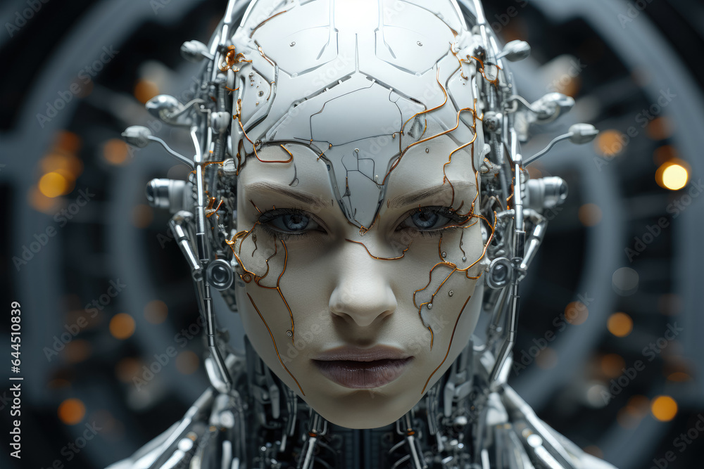Dive into the world of artificial intelligence with the depiction of an ...