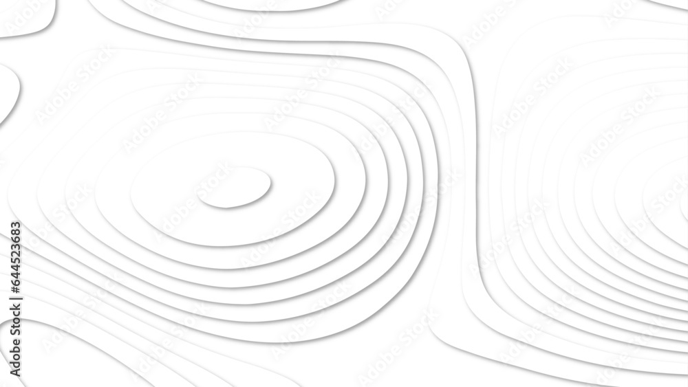 Abstract wavy line 3d paper cut white background. Vector abstract white ...