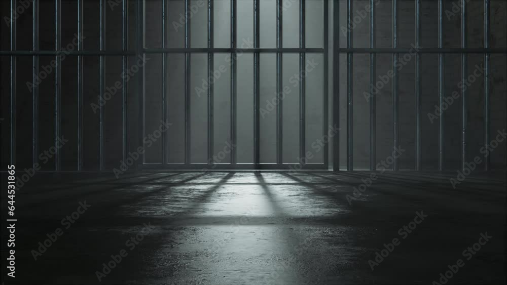 Video „A slow camera pan closeup showing a dimly lit concrete floor of ...