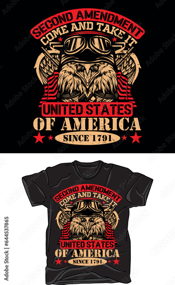 Vector 2nd amendment quote t-shirt design template Stock Vector | Adobe ...