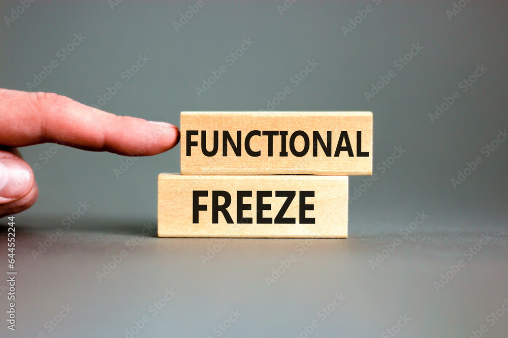 Functional freeze symbol. Concept words Functional freeze on beautiful ...
