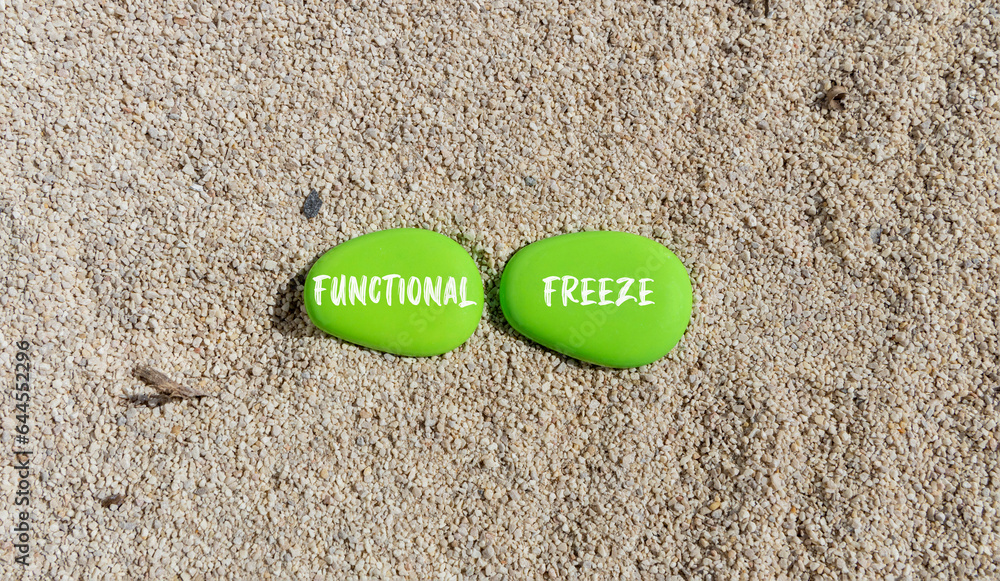 Functional freeze symbol. Concept words Functional freeze on beautiful ...