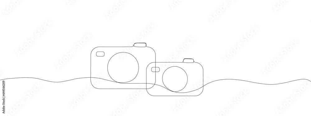 One line camera design. Hand drawn minimalism style vector illustration ...