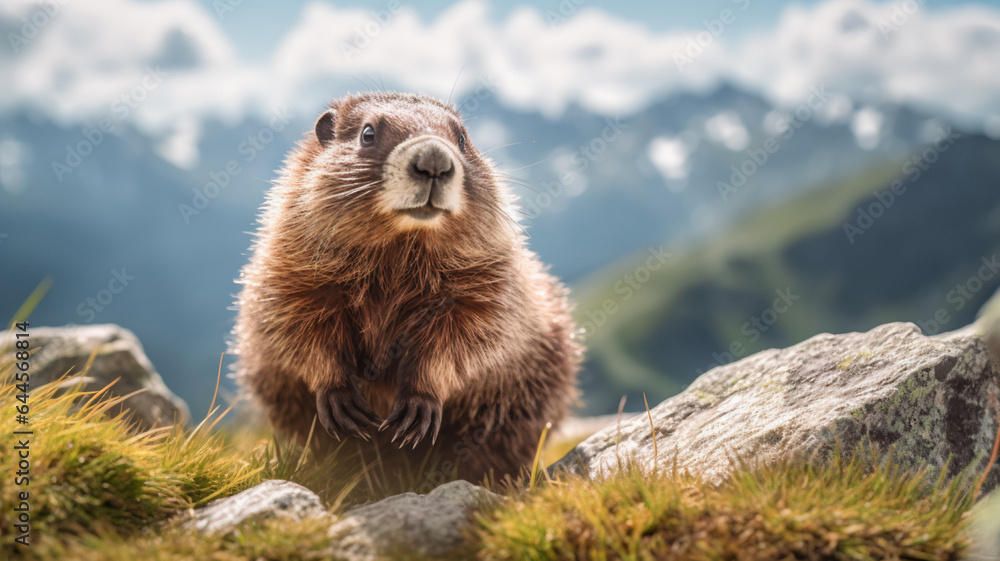 marmot with questioning look, AI Generative. Stock Photo | Adobe Stock