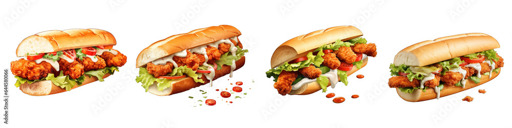 Po' Boy clipart collection, vector, icons isolated on transparent ...