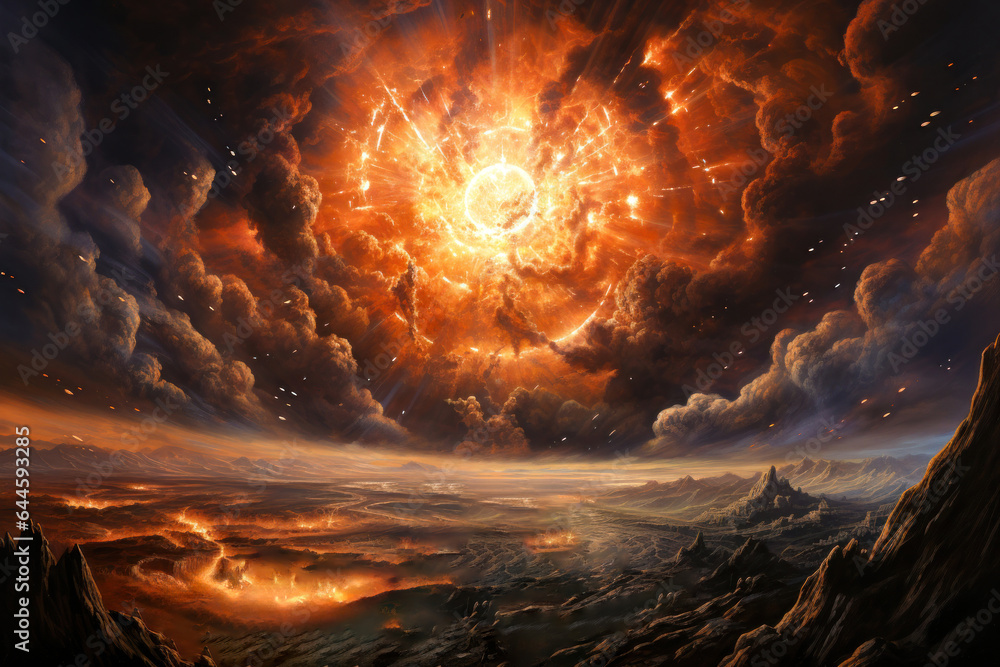 Illustration of the Second Coming of Jesus Christ the Savior in the ...