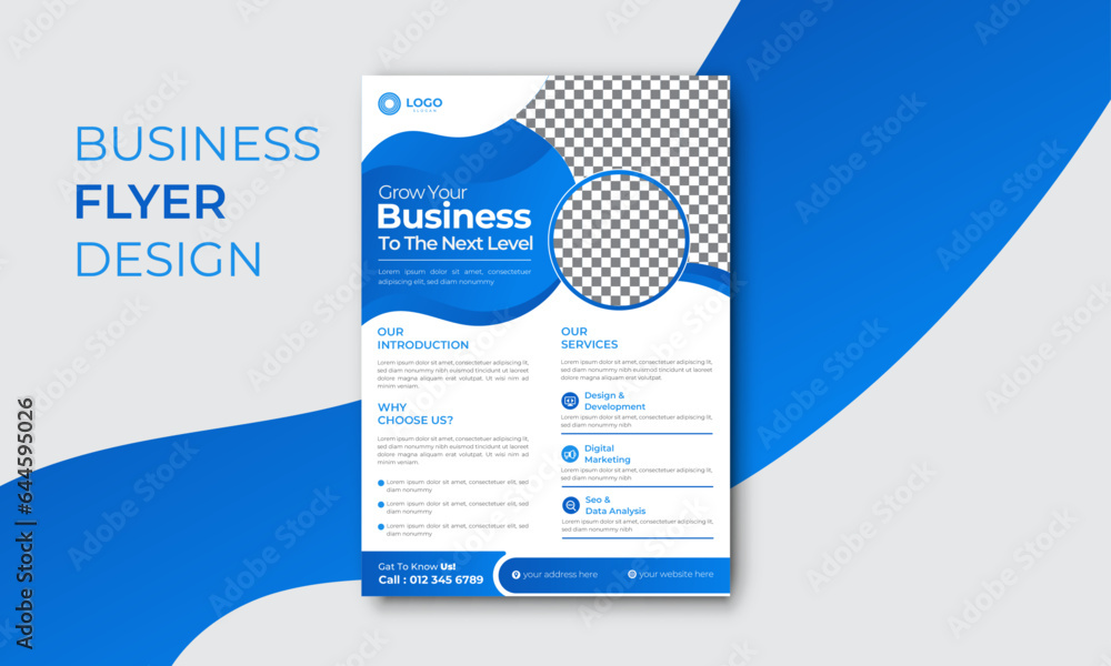Corporate business flyer template design with gradient color. Poster ...