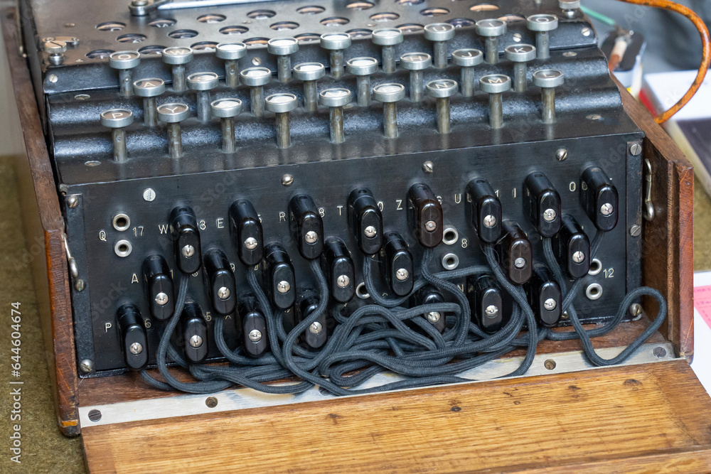 Enigma, the German cipher machine created for sending messages during ...