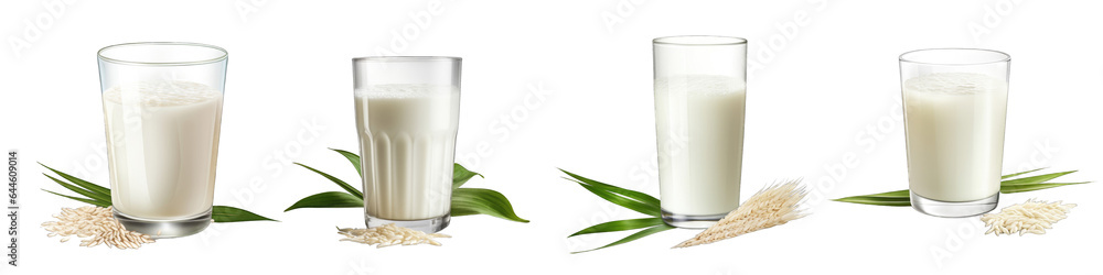 Rice Milk clipart collection, vector, icons isolated on transparent ...