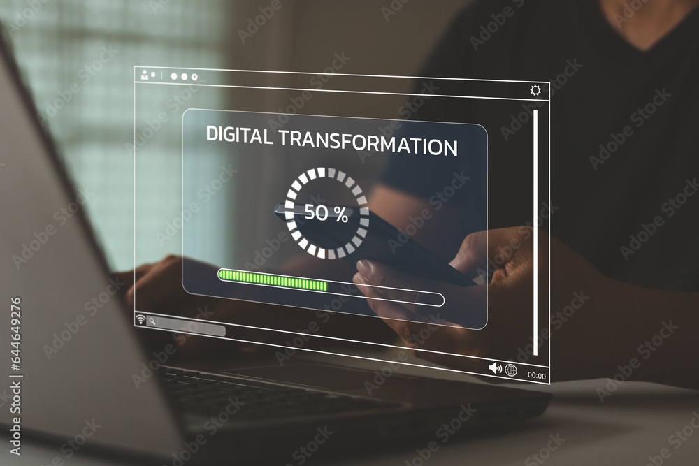 Digital transformation change management, digitalization technology ...