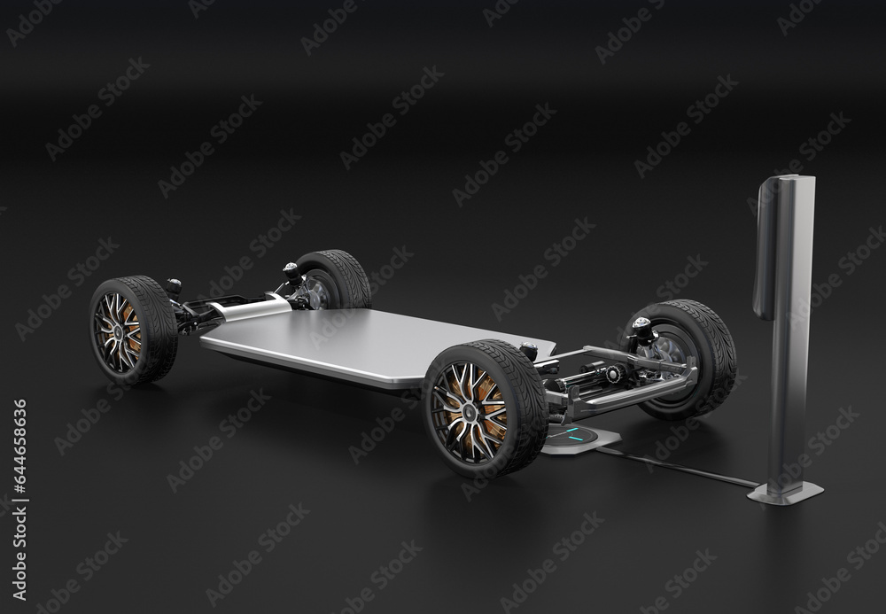 Poster Electric vehicle Chassis equipped with In-Wheel Motors and Solid ...