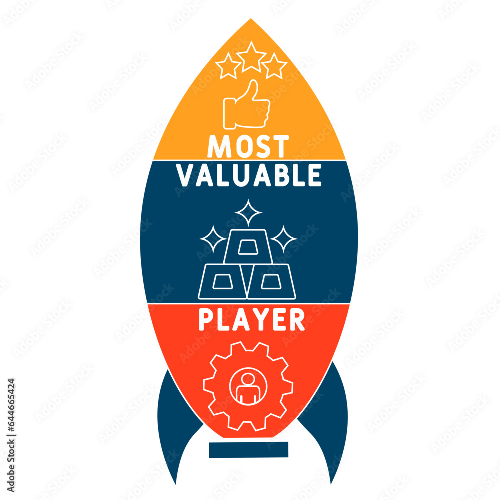 MVP - Most Valuable Player acronym. business concept background. vector ...
