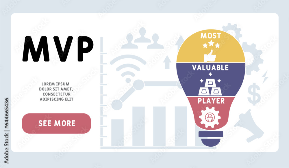 MVP - Most Valuable Player acronym. business concept background. vector ...