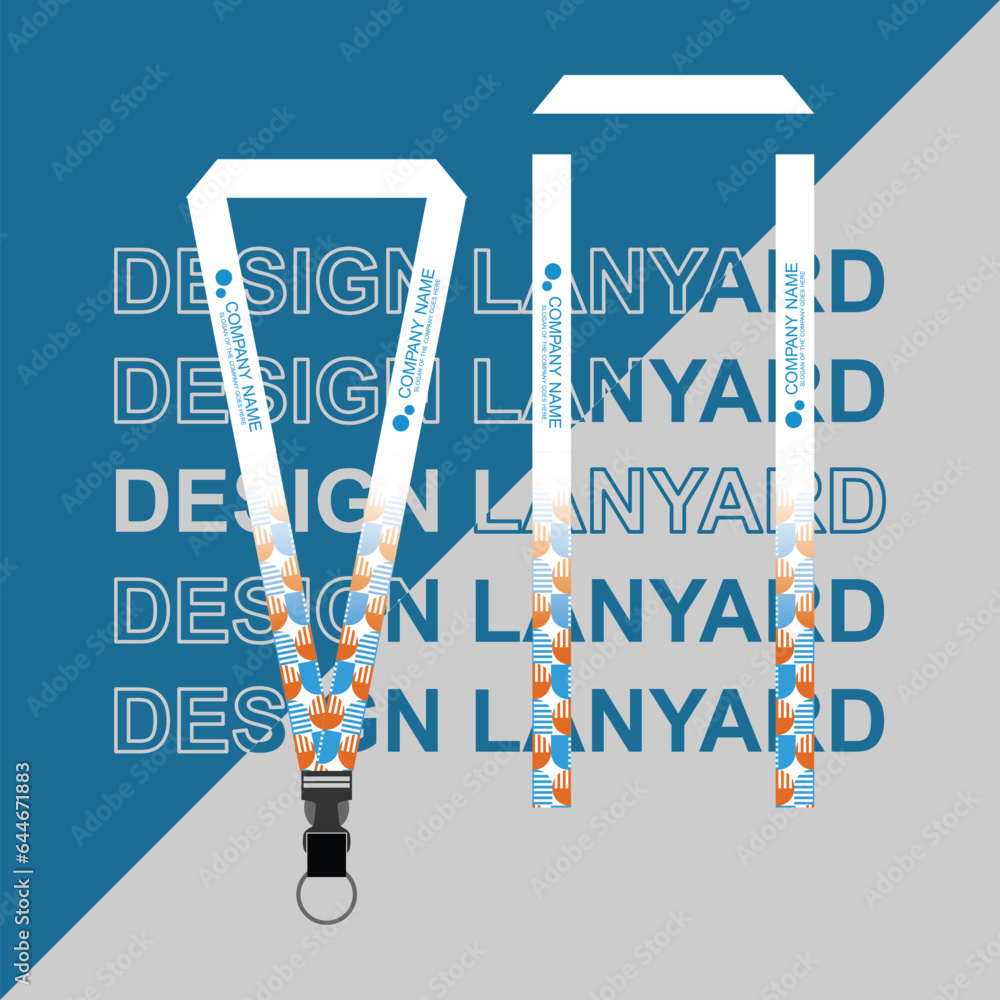 Vector lanyard business template for employee or staff in office ...